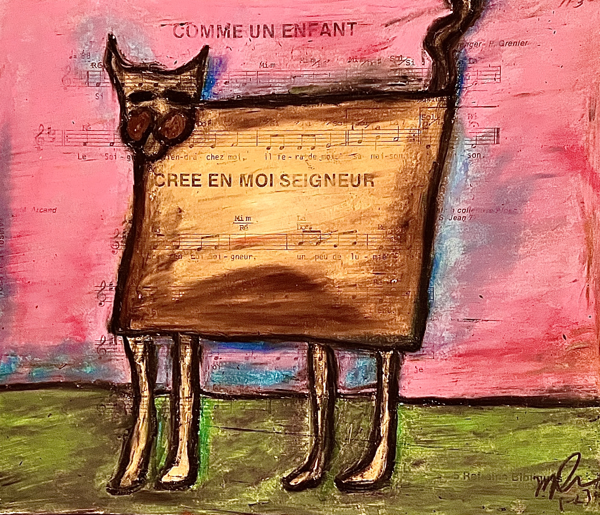 Cat in Passing – Sheet-music Scribbles 2023 – The New Renaissance Mindset