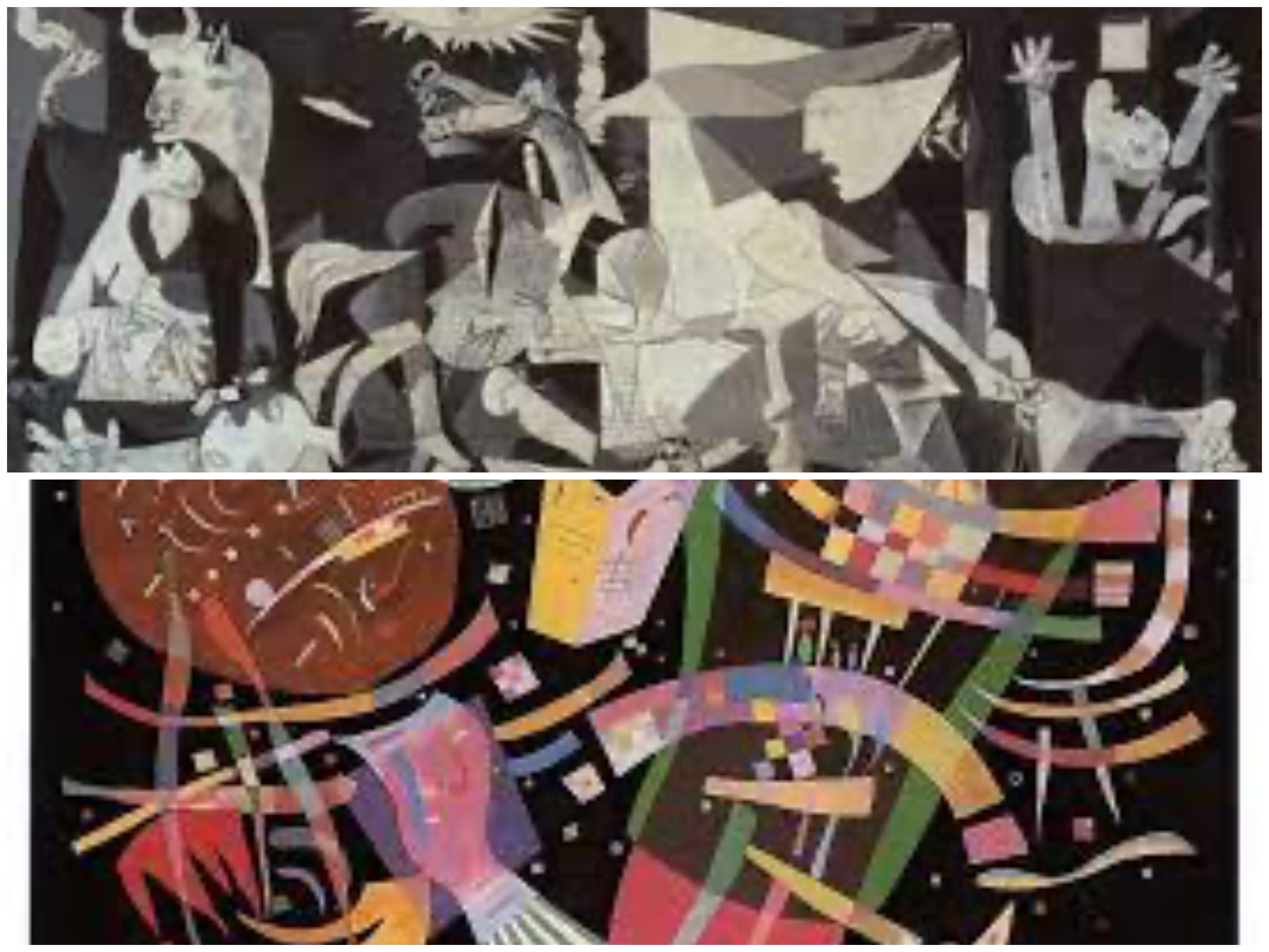 Compare and contrast Guernica by Pablo Picasso to Composition X by ...