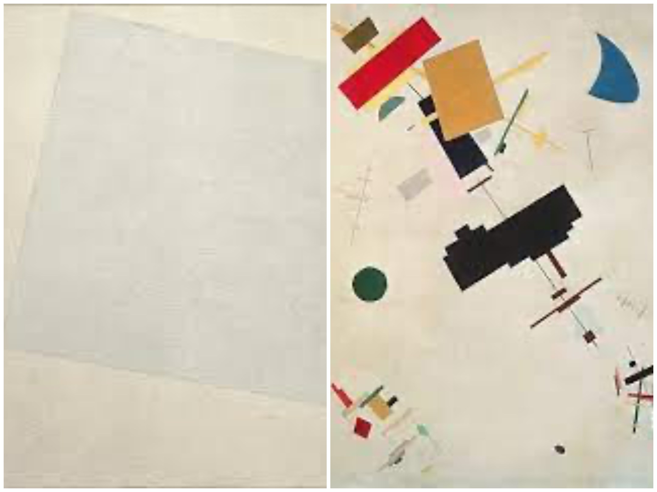 Compare and contrast White on White by Kazimir Malevich to Suprematism ...