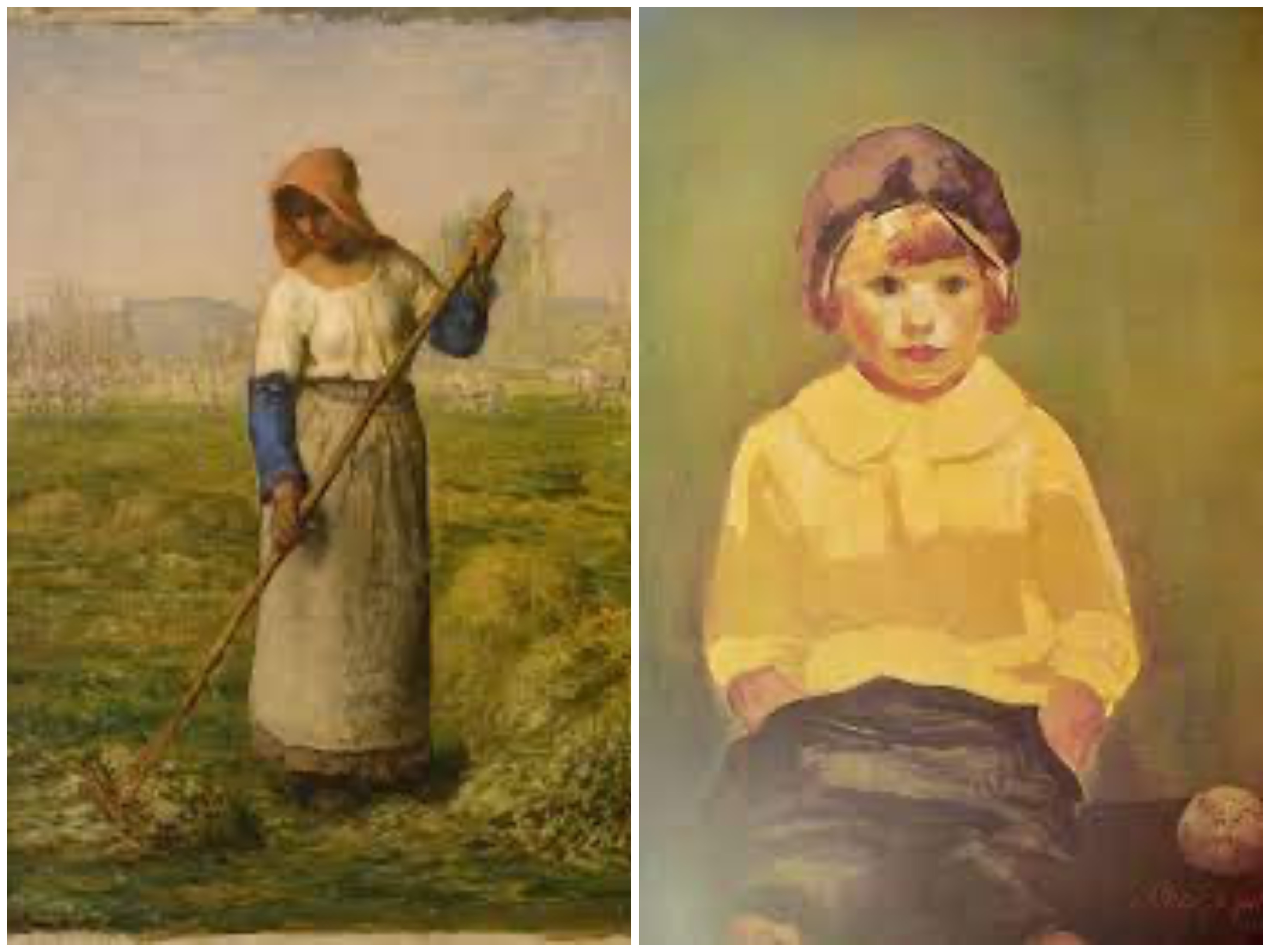 Compare and contrast Woman with a Rake by Jean-Francois Millet to Boy ...